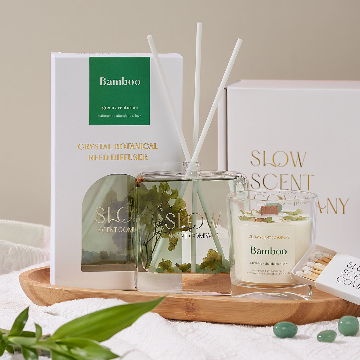Bamboo Crystal Reed Diffuser – Slow Scent Company