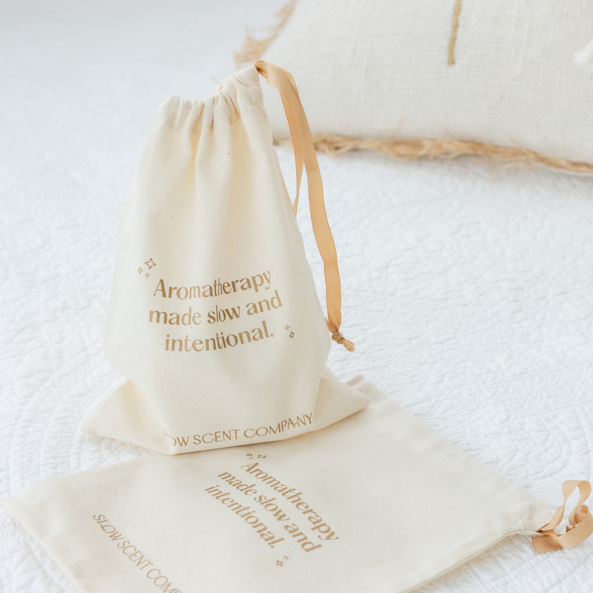 Cotton Drawstring Pouch – Slow Scent Company